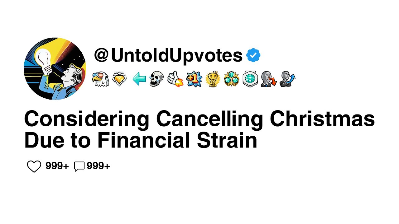 Considering Cancelling Christmas Due to Financial Strain - YouTube