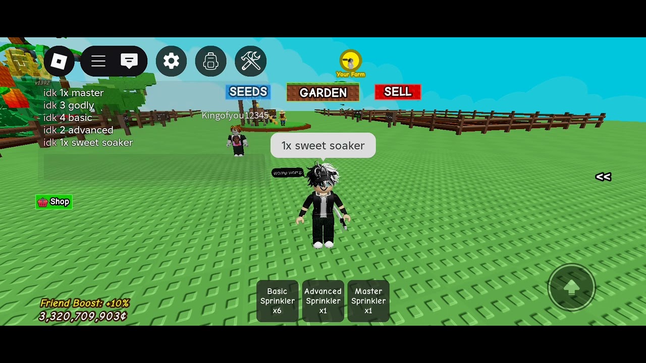 How to do the sprinkler method in grow a garden - YouTube