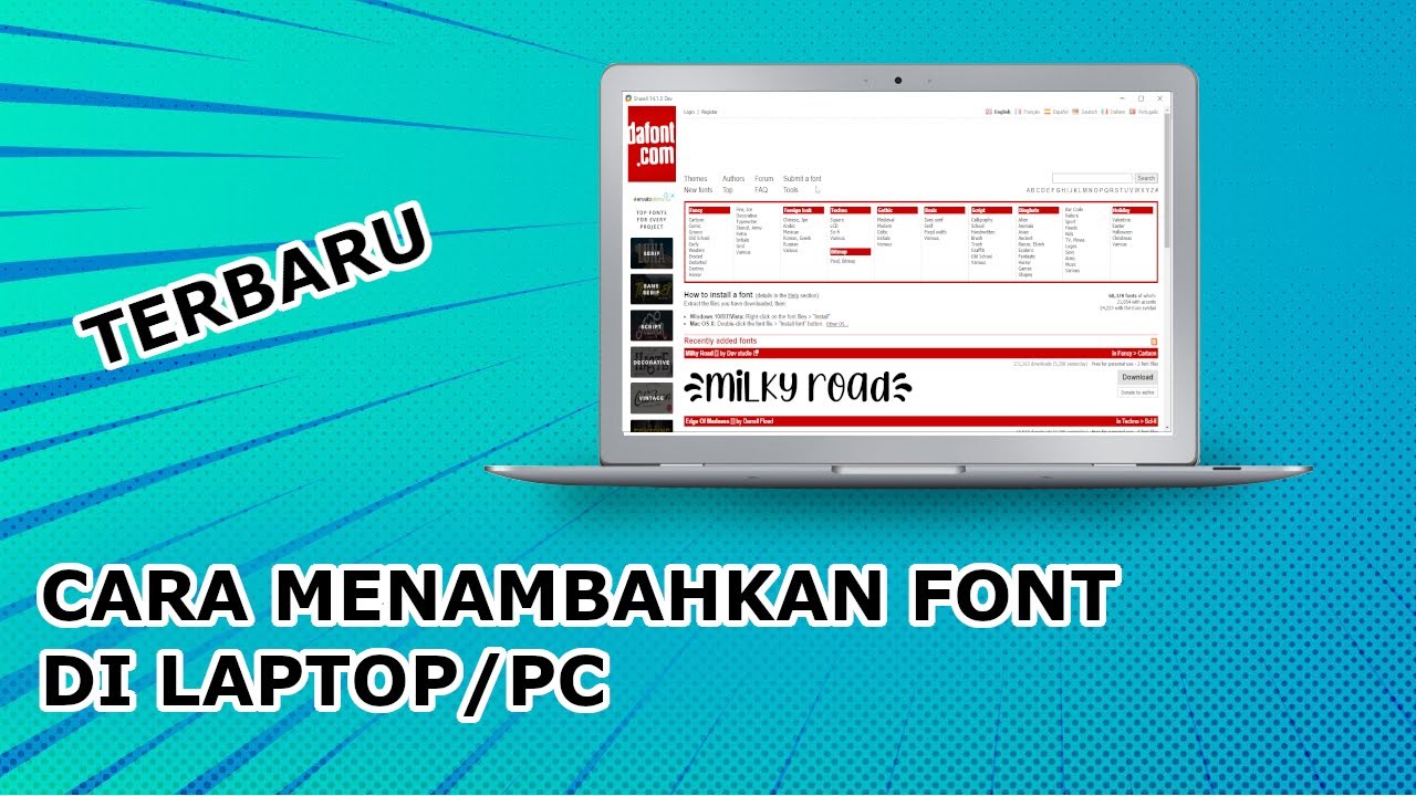 Cara Menambahkan Font Di Laptop Atau Pc || Fontnya Keren - Keren ...