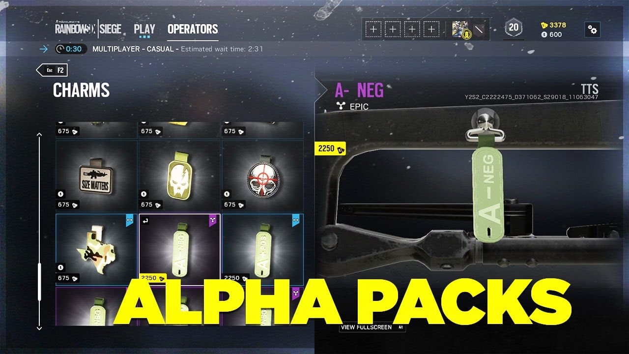 Alpha Packs Demo - Rainbow Six Siege - YouTube