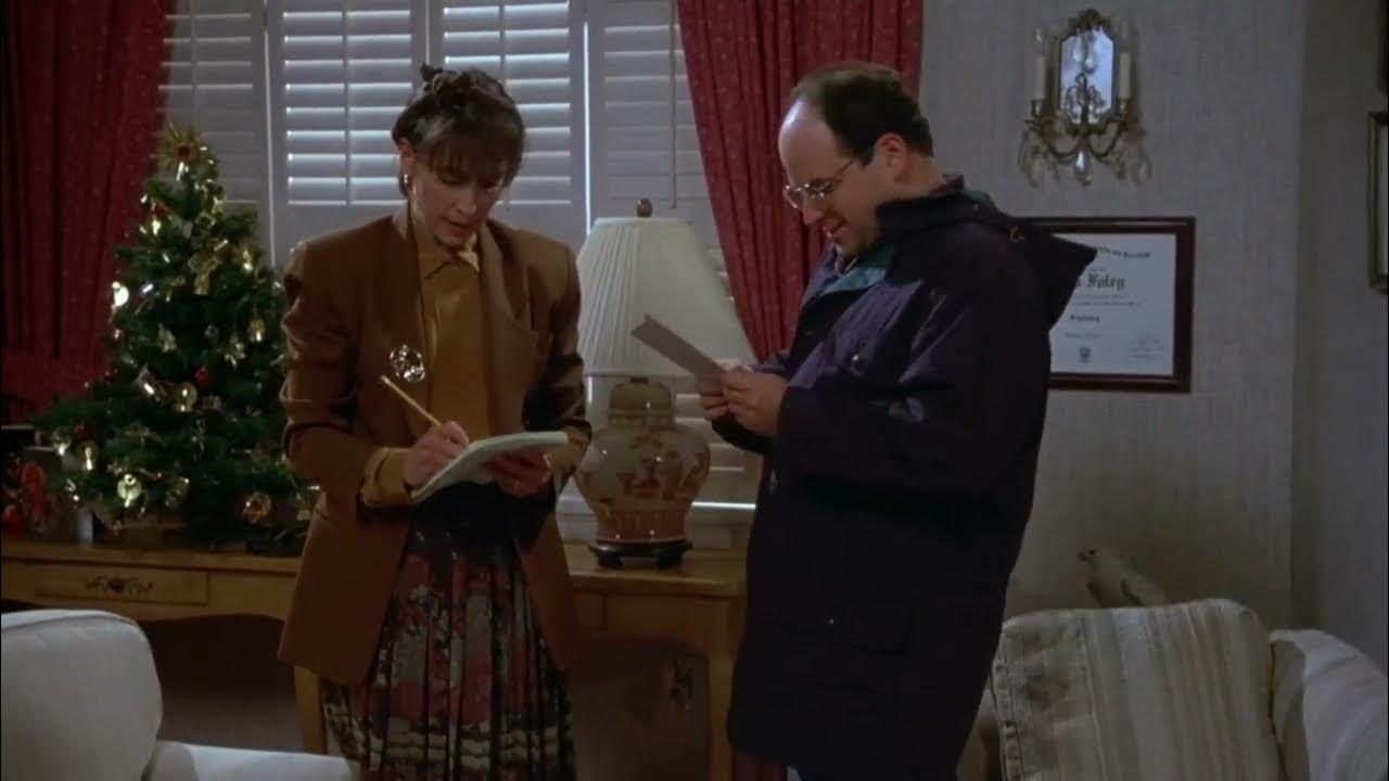 George Sees Elaine's Christmas Card - Seinfeld - YouTube