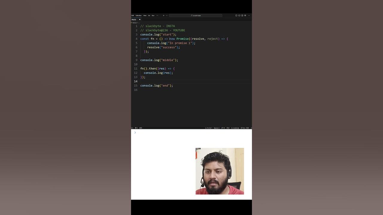 Guess the output of this Javascript code block, contains promise. #coding #javascript #nodejs ...