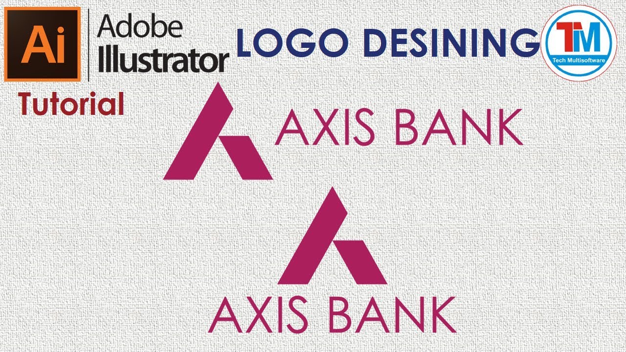 How to create AXIS BANK Logo in adobe illustrator - YouTube