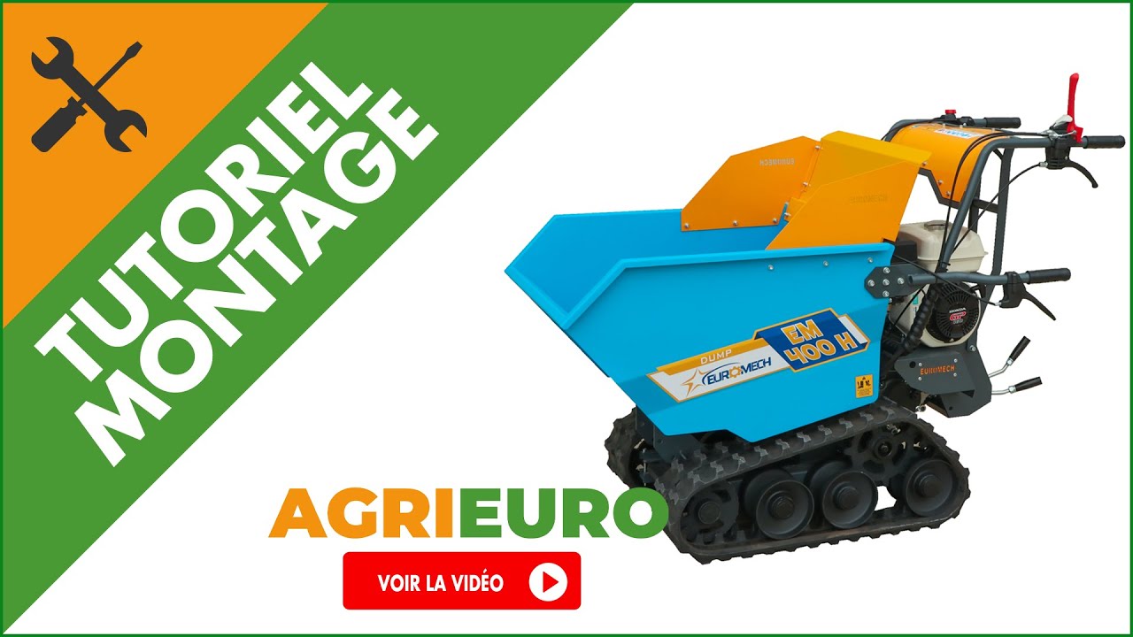 Monter la Brouette motorisée à chenilles EuroMech EM400H-Dump - Caisson ...