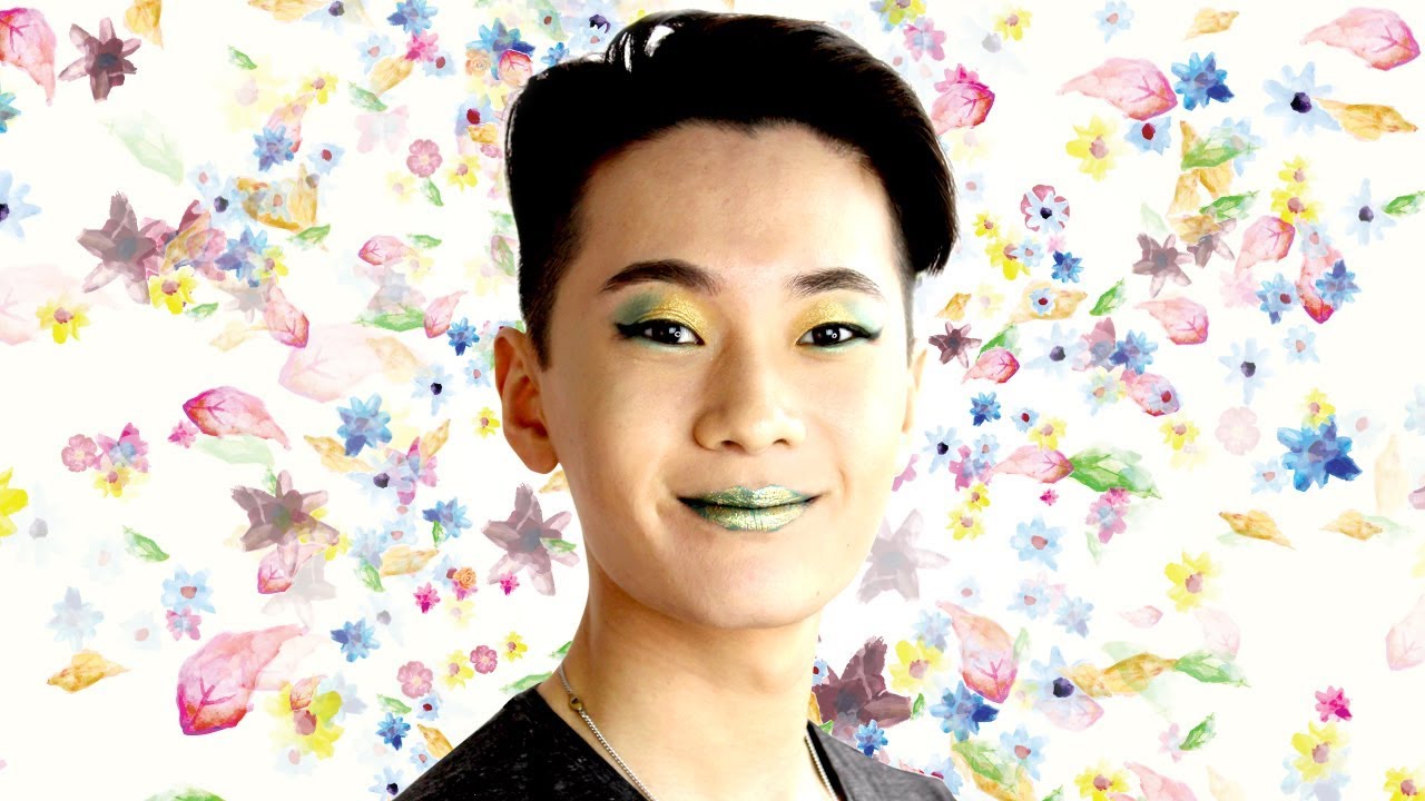 Green and Gold Artistic Makeup Tutorial using Alice Jane In Bloom ...