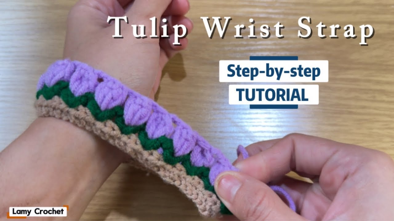 How to make a Wrist Strap for Phone | Tulip Crochet Wrist Strap ...