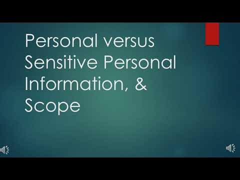 Data Privacy Act Lecture 1 Personal vs Sensitive Personal Information ...