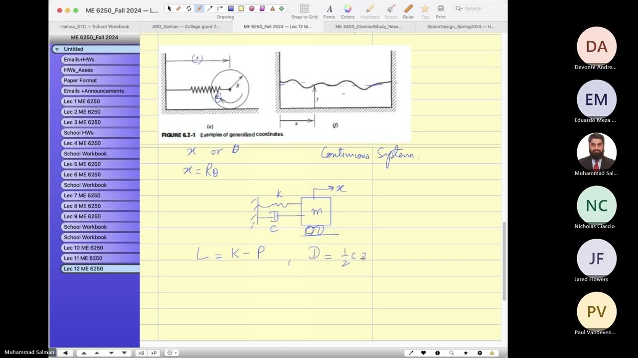 How to use Lagrange's Method to derive equation of motion plus Mode shapes-Ch-6 - YouTube