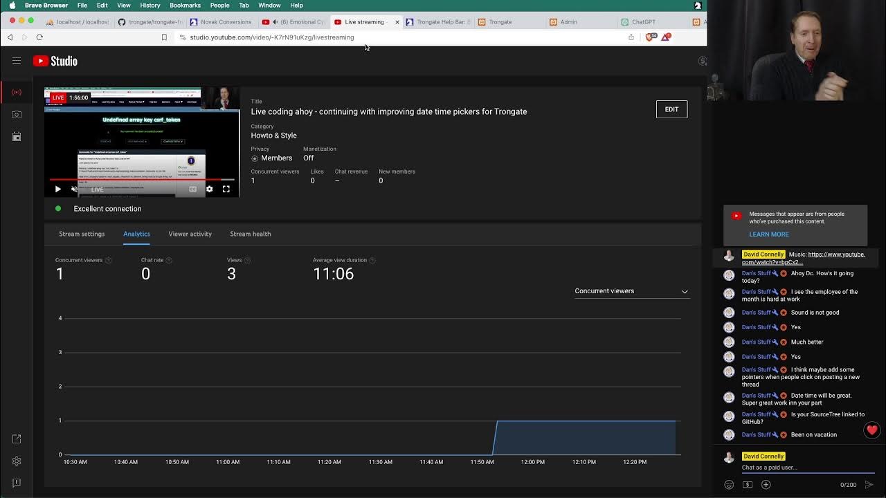 Live coding ahoy - continuing with improving date time pickers for Trongate - YouTube