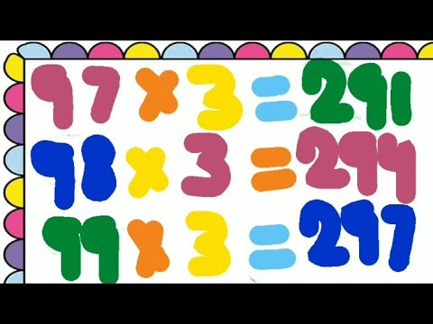 Table Of 97 l Table Of 98 l Table Of 99 l Multiplication Of Table 97x1 ...