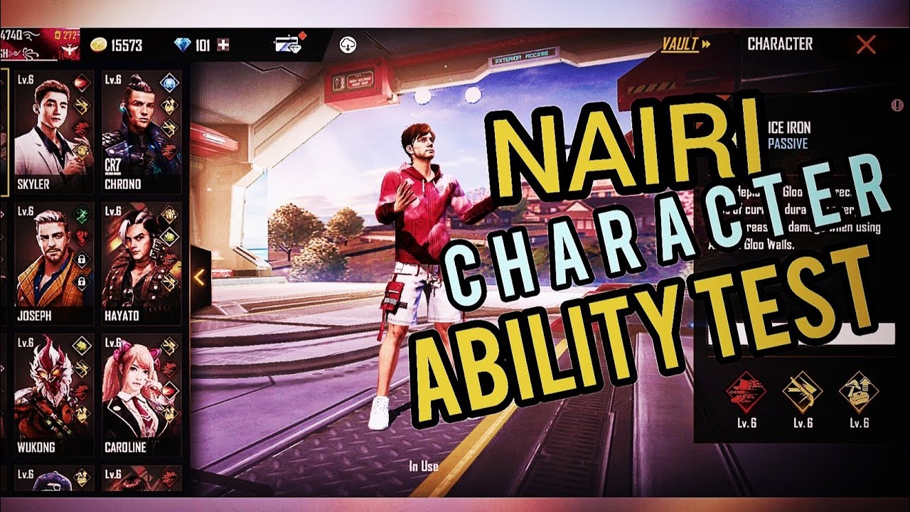 NEW CHARACTER NAIRA ABILITY TEST IN FREE FIRE/NAIRI CHARACTER SKILL ...