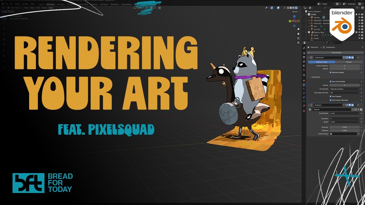 Render YOUR Art - How To make Blender look like an Illustration feat. Pixelsquad - YouTube