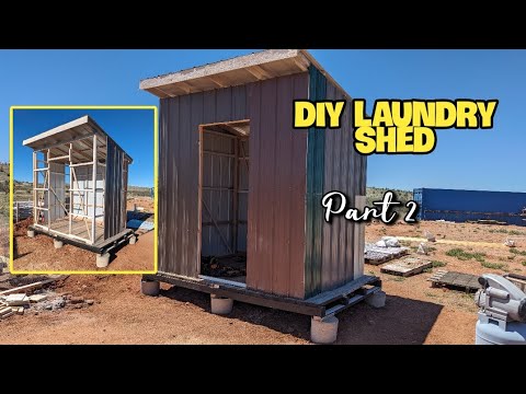 DIY LAUNDRY SHED part 2 - YouTube