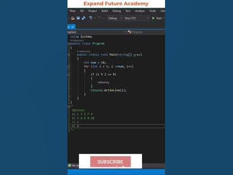 Programming Quiz Questions - Q81 - Expand Future Academy #Shorts #Programming #CSharp #Dotnet ...