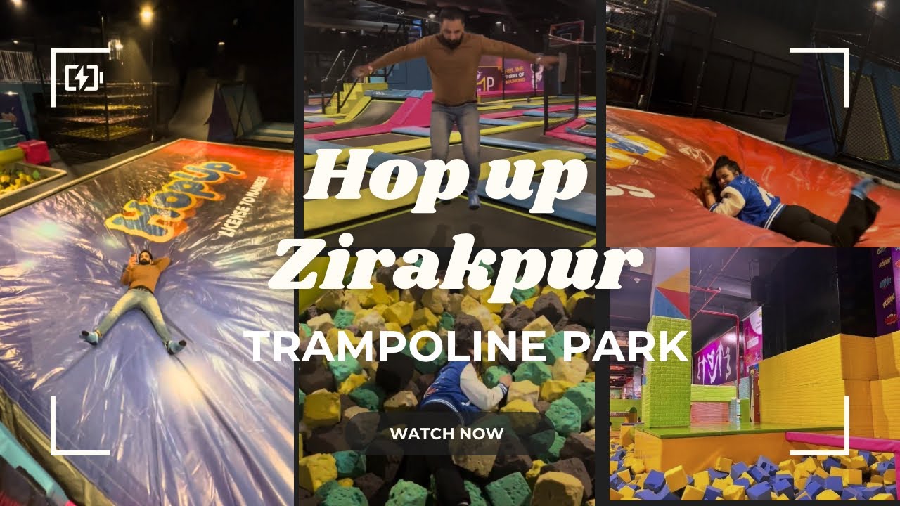 India’s largest trampoline park | Hop up Zirakpur - YouTube
