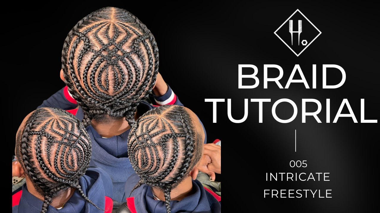 Intricate Braid Design (Freestyle Cornrows) - YouTube