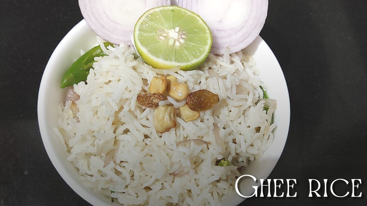 Yummy ghee rice recipe for kids lunch box - YouTube