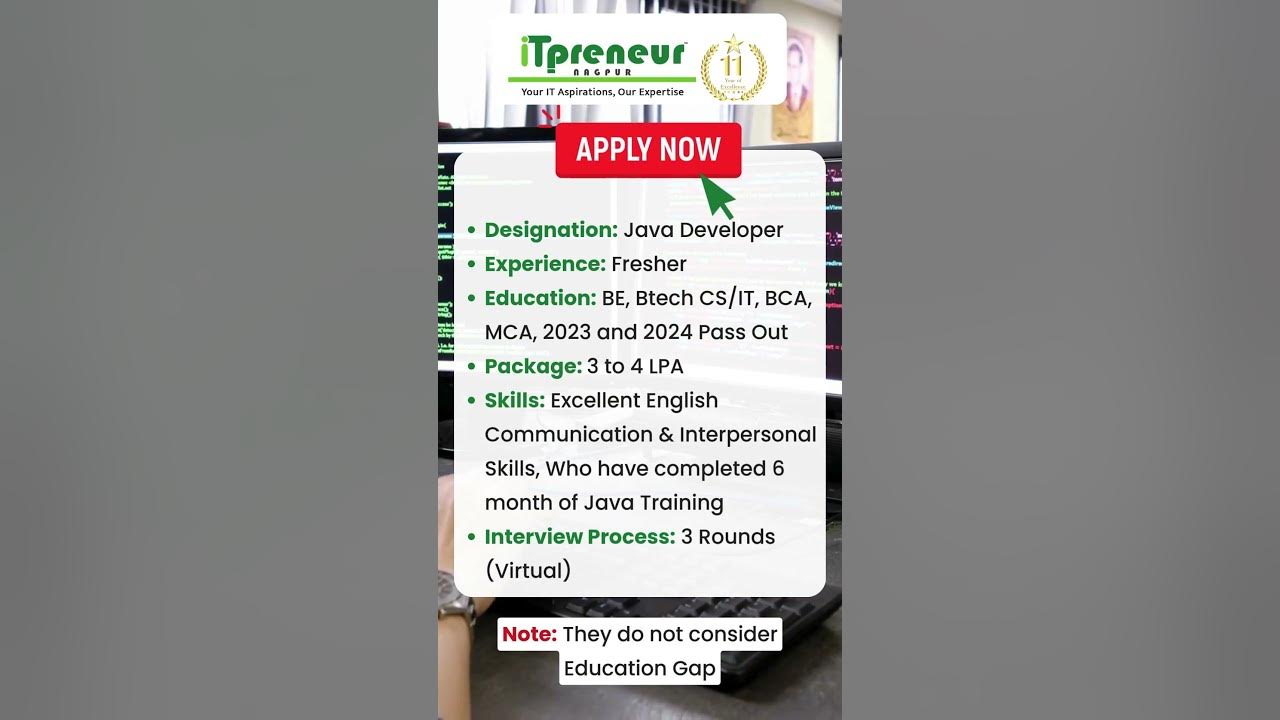 Job Openings for Java Developers - IT Preneur Nagpur - YouTube