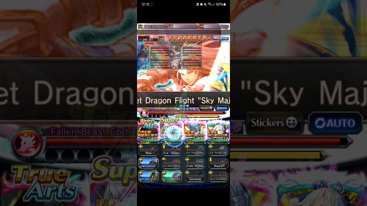 7 Star Flogassa Holy Knight Roy Raid Nuke #grandsummoners #gaming - YouTube