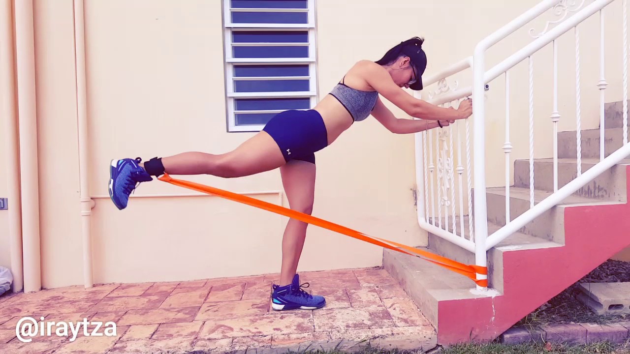 Ejercicios glúteos con banda de resistencia by Iraytza - YouTube
