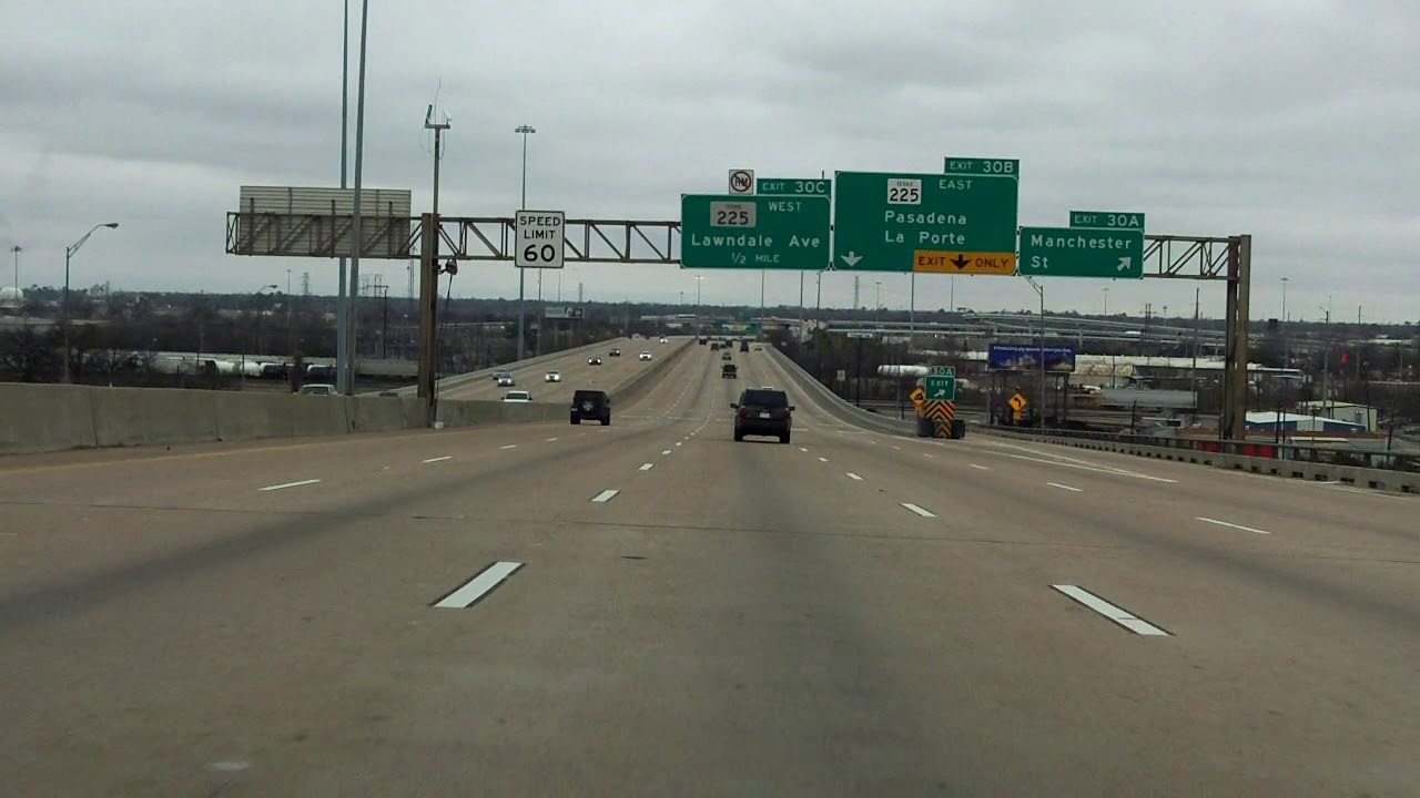 Interstate 610 - Texas (Exits 26 to 32) inner loop - YouTube