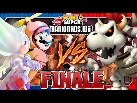 Sonic & Mario in New Super Mario Bros Wii - Co Op 100% - FINALE
