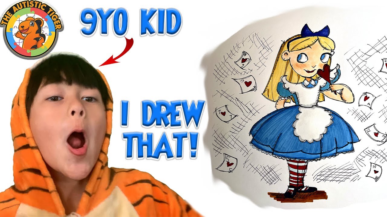 9 Year Old Autistic Savant - Alice in Wonderland | Disney - YouTube