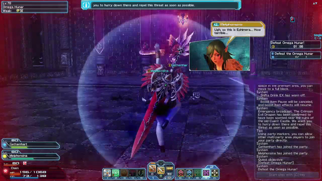 PSO2 - Omega Hunar S-rank Hr - YouTube