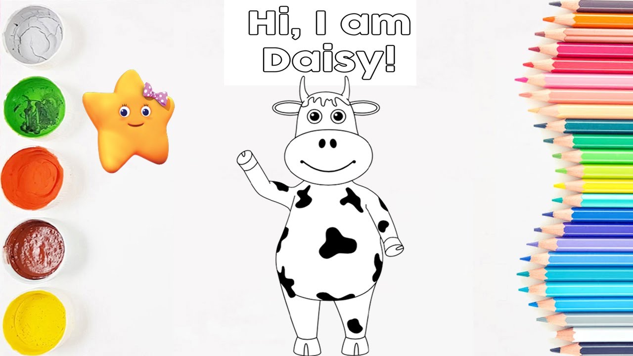 Daisy The Cow | LittleBabyBum Animal Club | LBB Characters Drawing ...