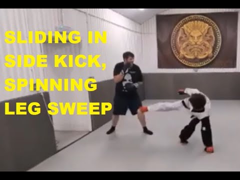 SLIDING IN SIDE KICK, SPINNING LEG SWEEP - YouTube