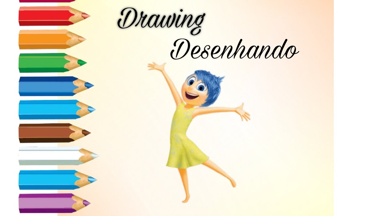 Desenhando personagens de DIVERTIDA MENTE Alegria/Drawing characters ...