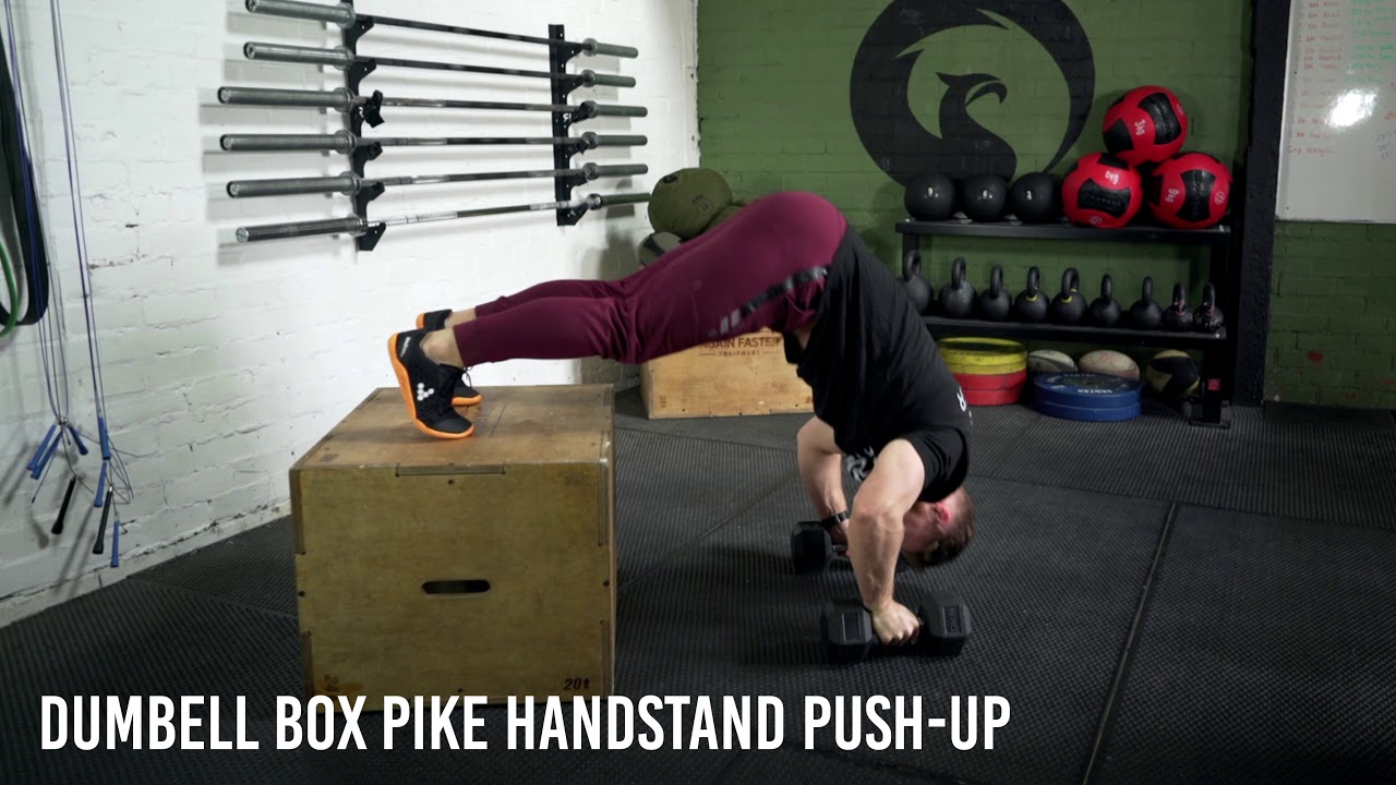 Dumbbell Box Pike Handstand Push Up - YouTube