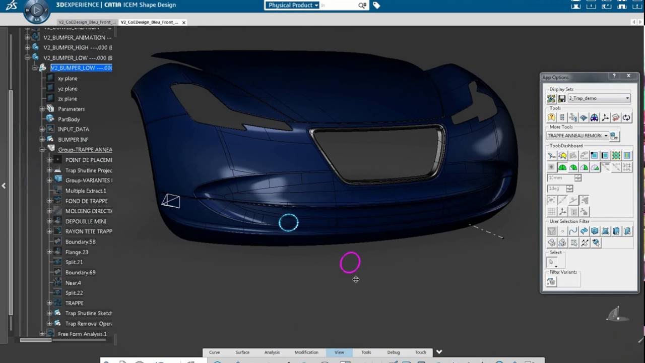 ICD CATIA Icem Shape Design ClassA - YouTube