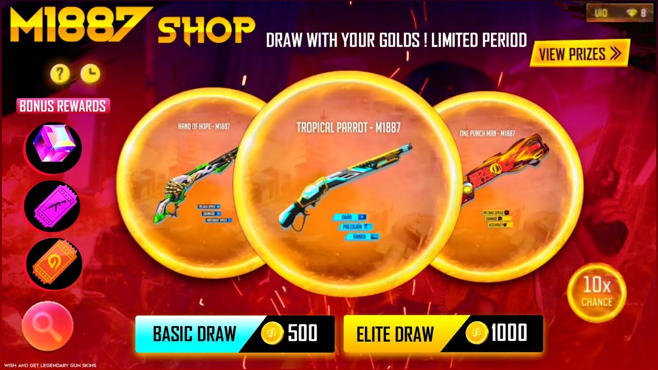 GOLD DRAW EVENT FREE REWARDS | FREE FIRE NEW EVENT | FF NEW EVENT | FF ...