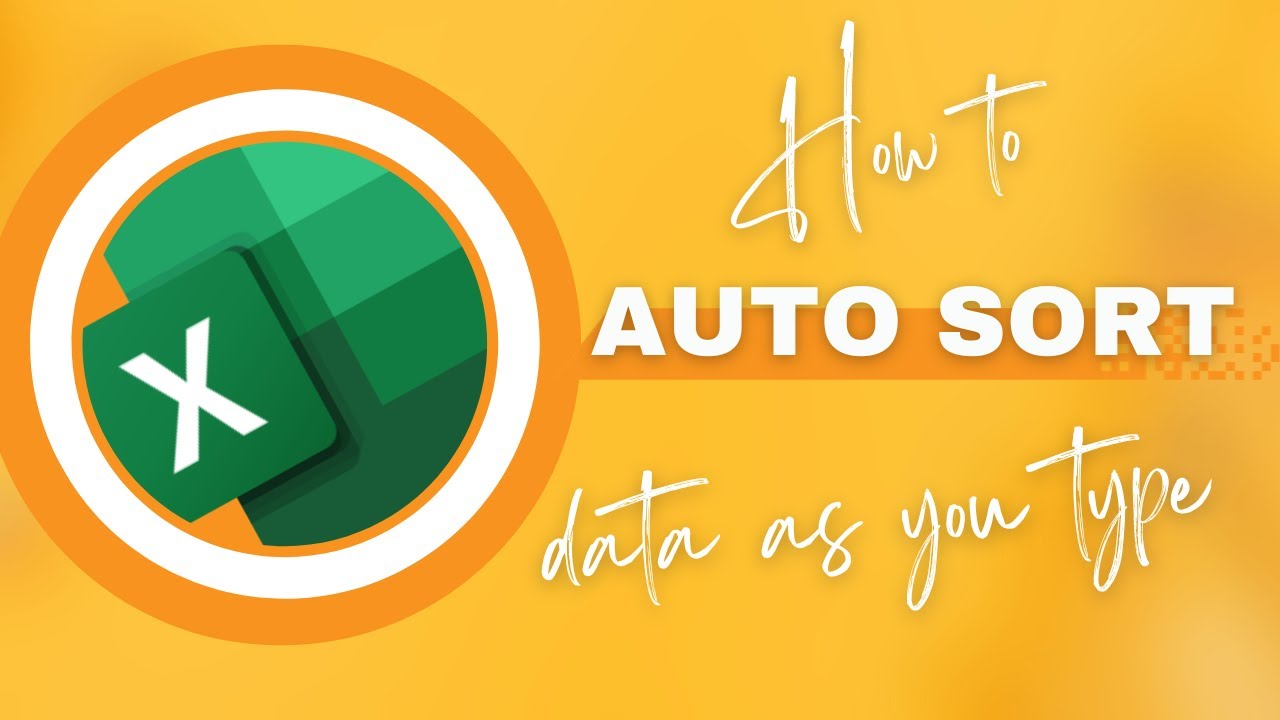 Auto Sort Data as you Type - YouTube