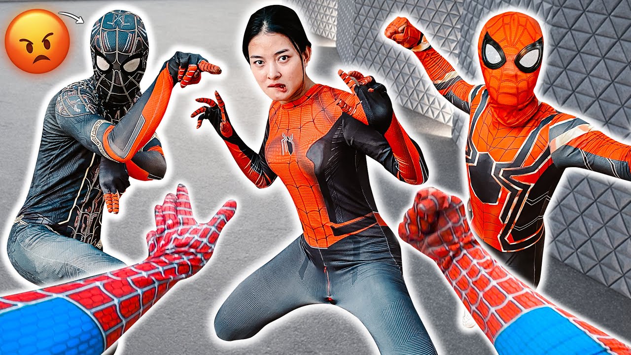 TEAM SPIDER-MAN vs VENOM FIGHT EVIL TEAM (Epic Parkour Action POV ...