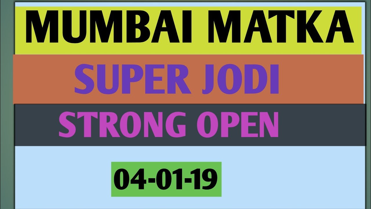 04-01-2019 #Main Mumbai matka -# Mumbai matka today open - Mumbai matka ...