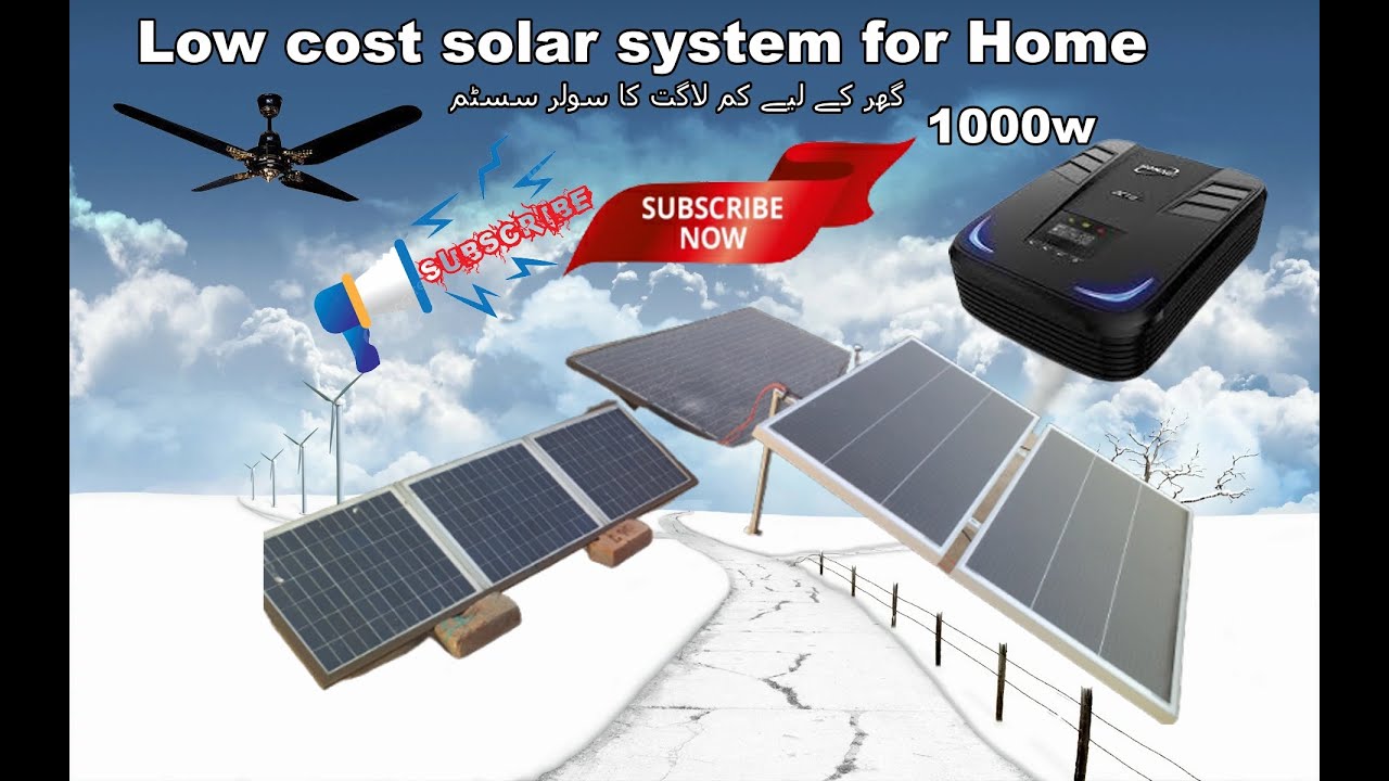 1kw Small Solar system for small home | 2 Solar panels - YouTube