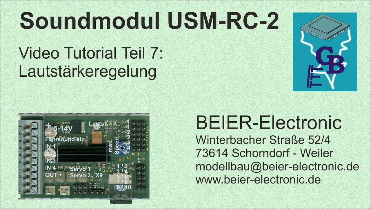 Soundmodul USM-RC-2 Tutorial 07 - YouTube