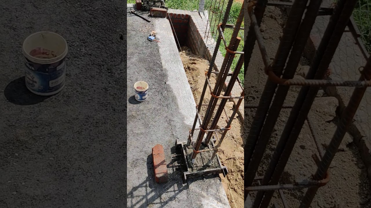 Column starter or column shoe work on process - YouTube