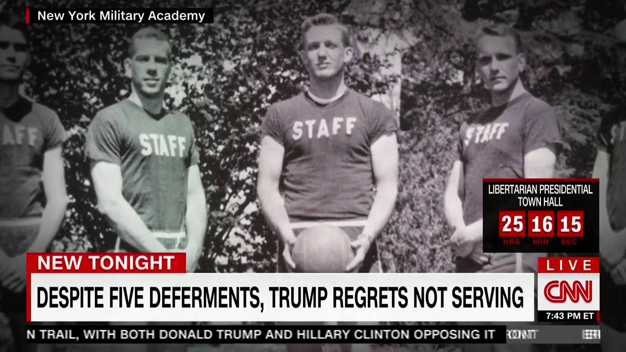 Trump's record of draft deferments during Vietnam War (8.3.16) - YouTube