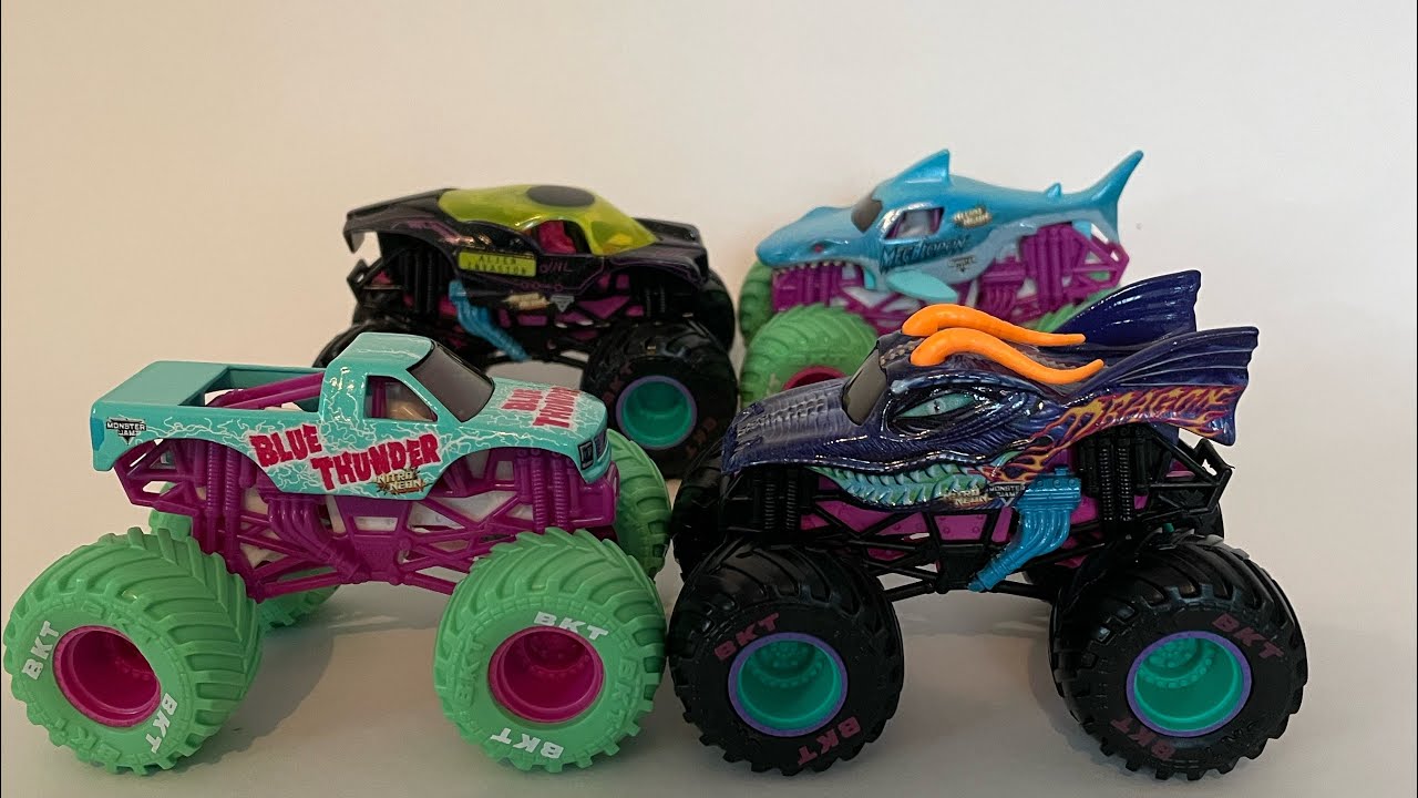Spin Master Monster Jam Nitro vs Neon series 2 review #monsterjam #2023 ...