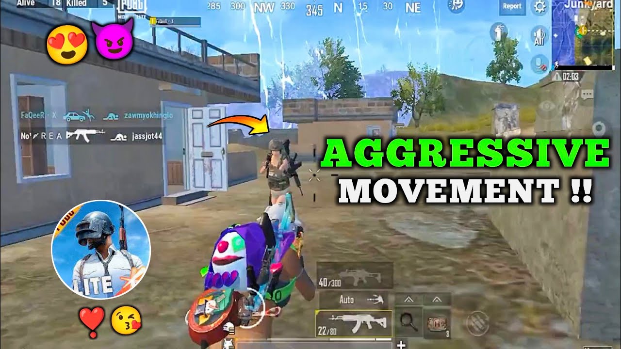 AGGRESSIVE MOVEMENT 🥵 | PUBG MOBILE LITE - BGMI LITE😍@GujjarXyt @louwangg - YouTube