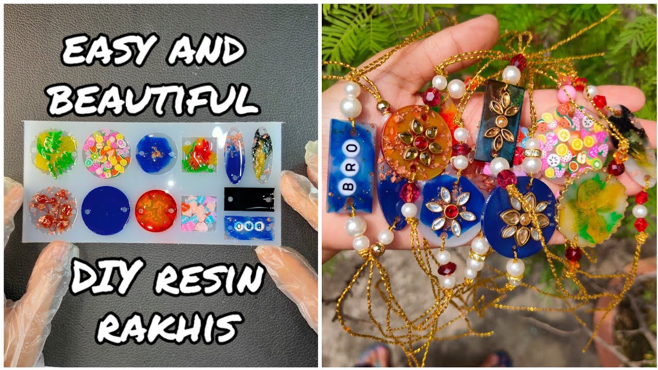 Beautiful and easy resin rakhi ideas 🌈. How to make resin rakhi. DIY ...