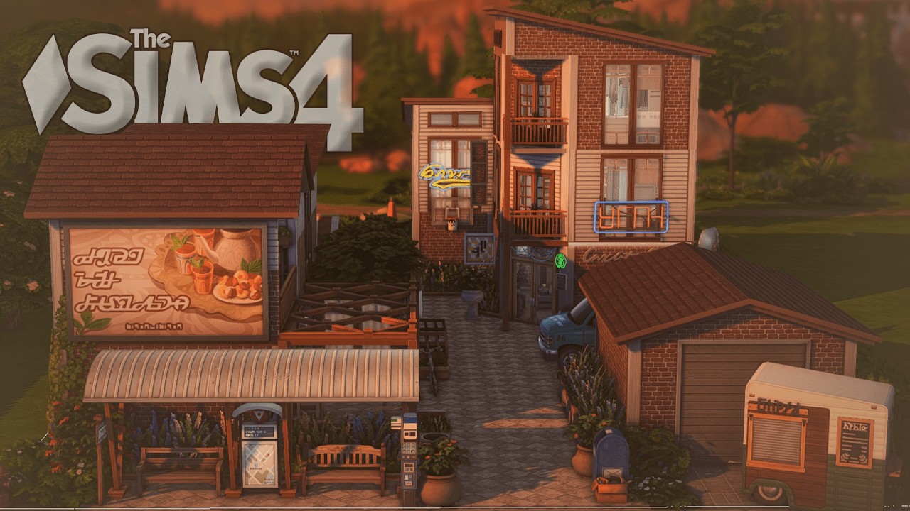 Cozy Motel With Bar And Collective Space 🍹 [NO CC] | SIMS 4 Stop Motion ...