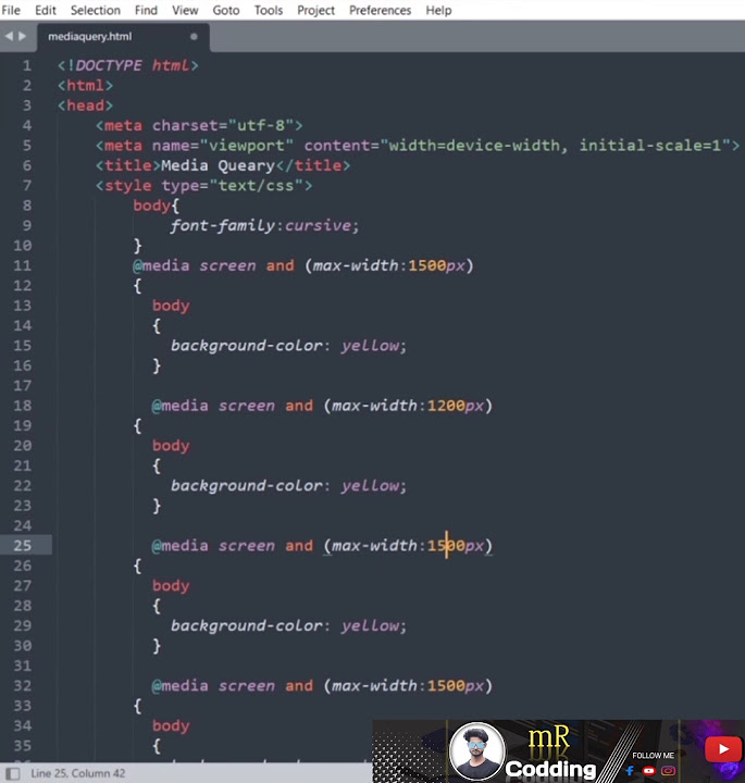 Media Query In Css Responsive Website Using Html And Css Website Responsive Html Css