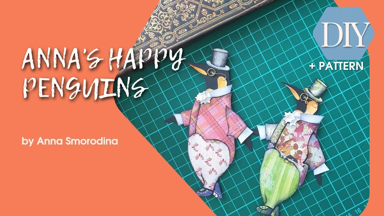 Tutorial Paper miniatures Happy penguin | Scrapbooking | DIY - YouTube