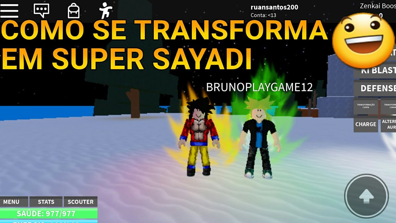 COMO SE TRANSFORMA EM SUPER SAYADI NO ROBLOX - YouTube