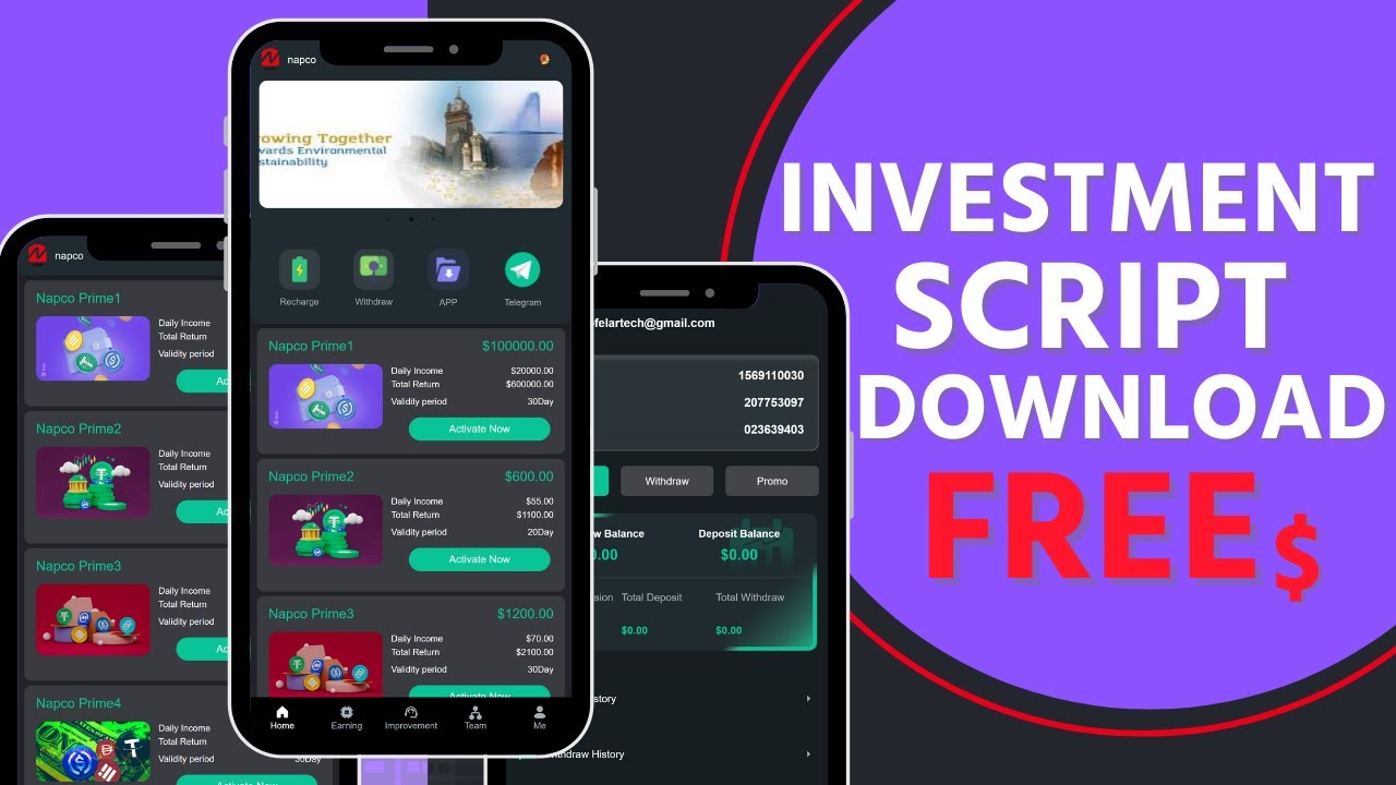 Free Earning Website Script Download ︱investment Script free Download ...