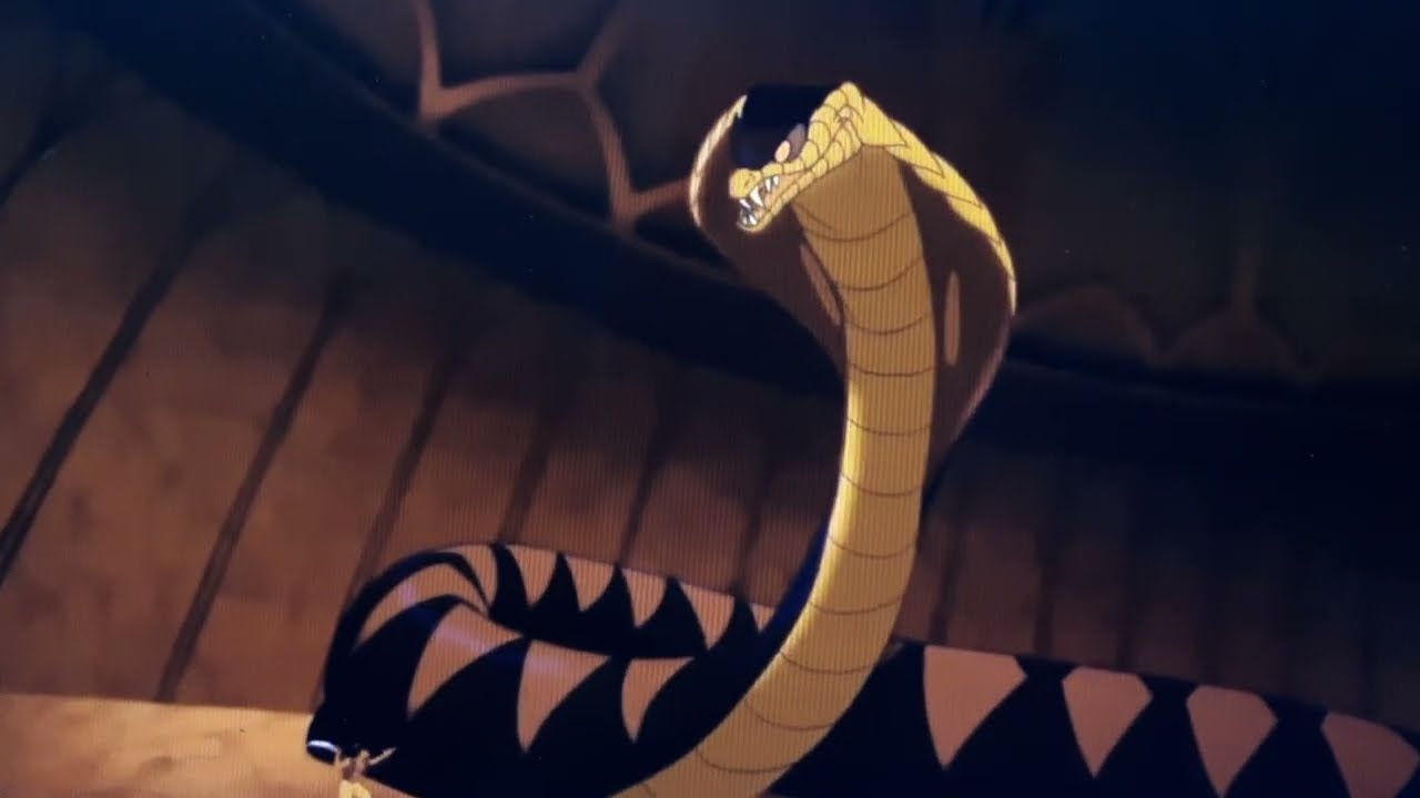 simba cheers for aladdin to fight jafar as a snake - YouTube